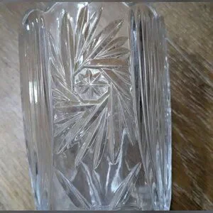 Vintage | Accents | Lead Crystal Vase Pinwheel Pattern With Scalloped ...